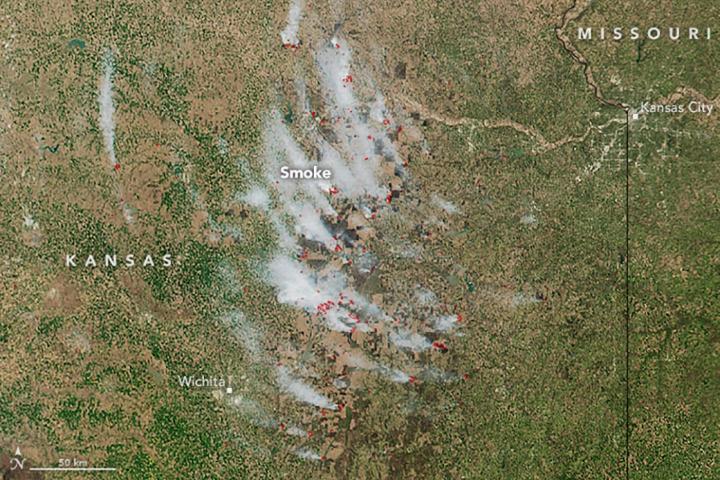 Rangeland Fires Char Eastern Kansas [IMAGE] | EurekAlert! Science News ...