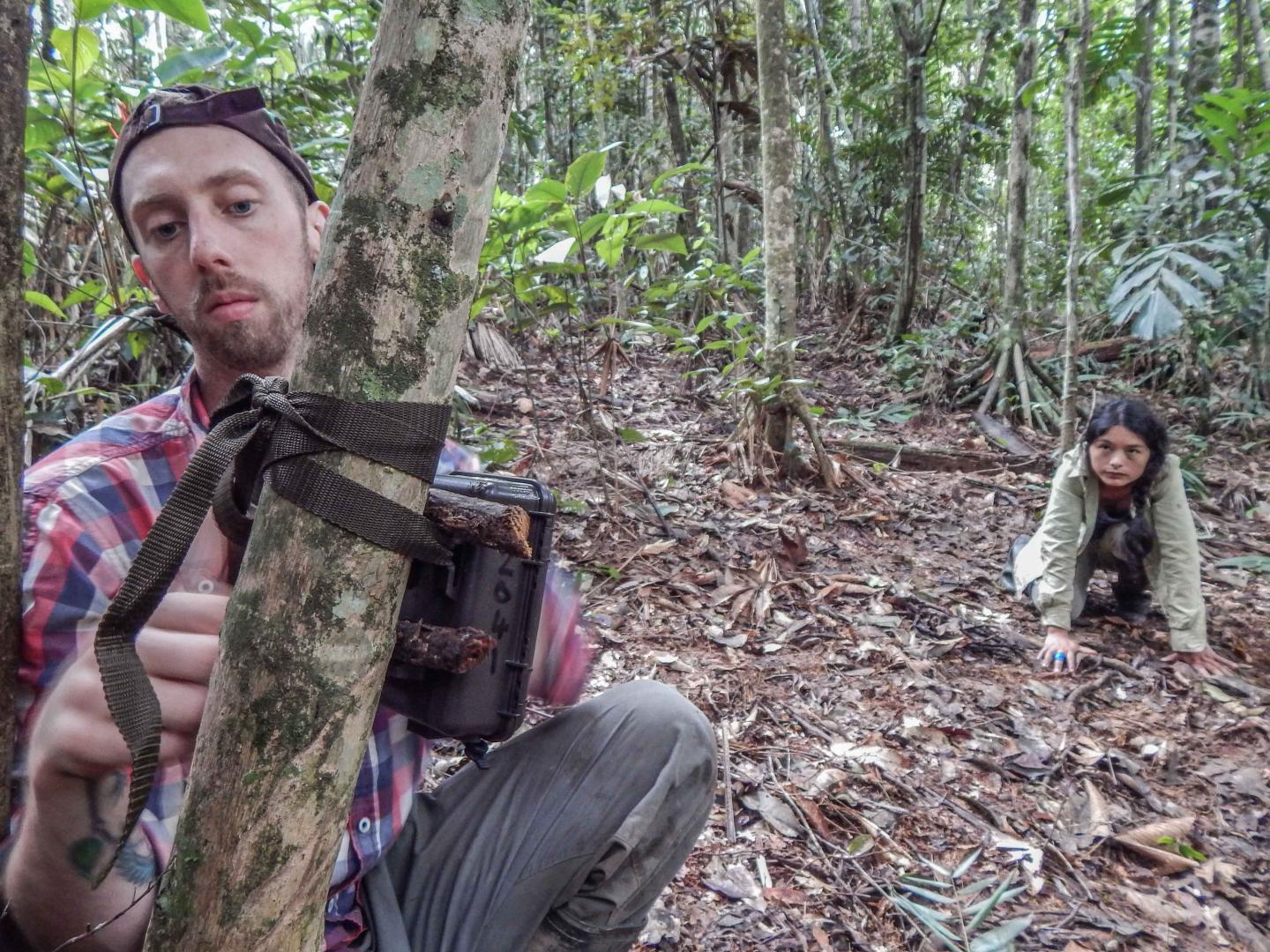 Andy and Ruth Setting up Camera Traps [IMAGE] | EurekAlert! Science ...