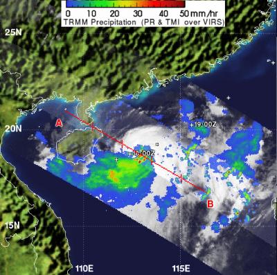 NASA reveals heaviest rainfall in Tropical Storm Talim's southwestern ...