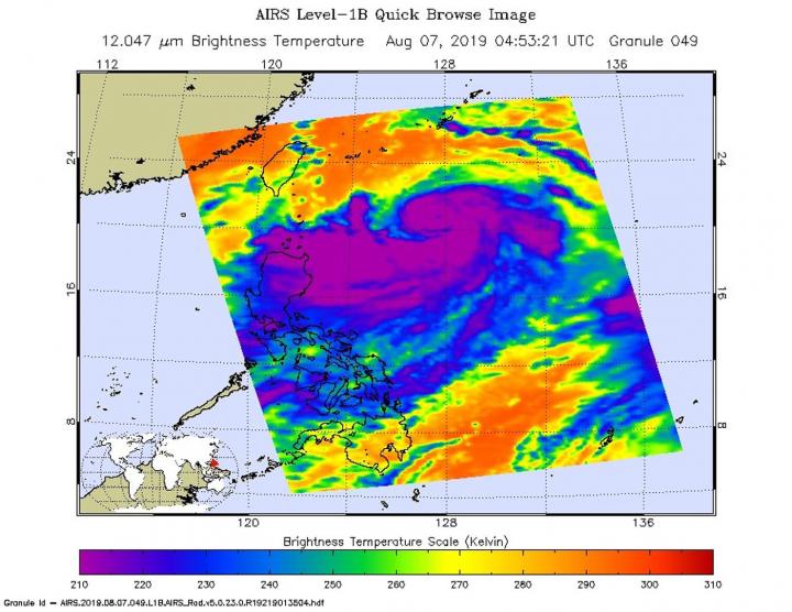AIRS Image of Lekima [IMAGE] | EurekAlert! Science News Releases