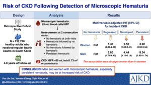 Persistent hematuria associated with strong risks of chronic kidney ...